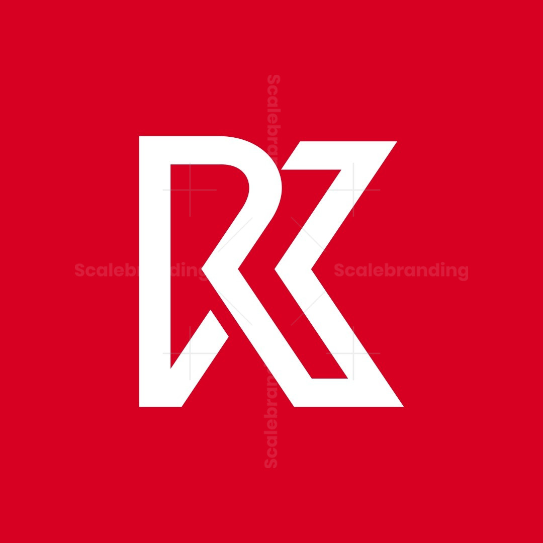 RK Geometric Modern Letter Logo | Scalebranding