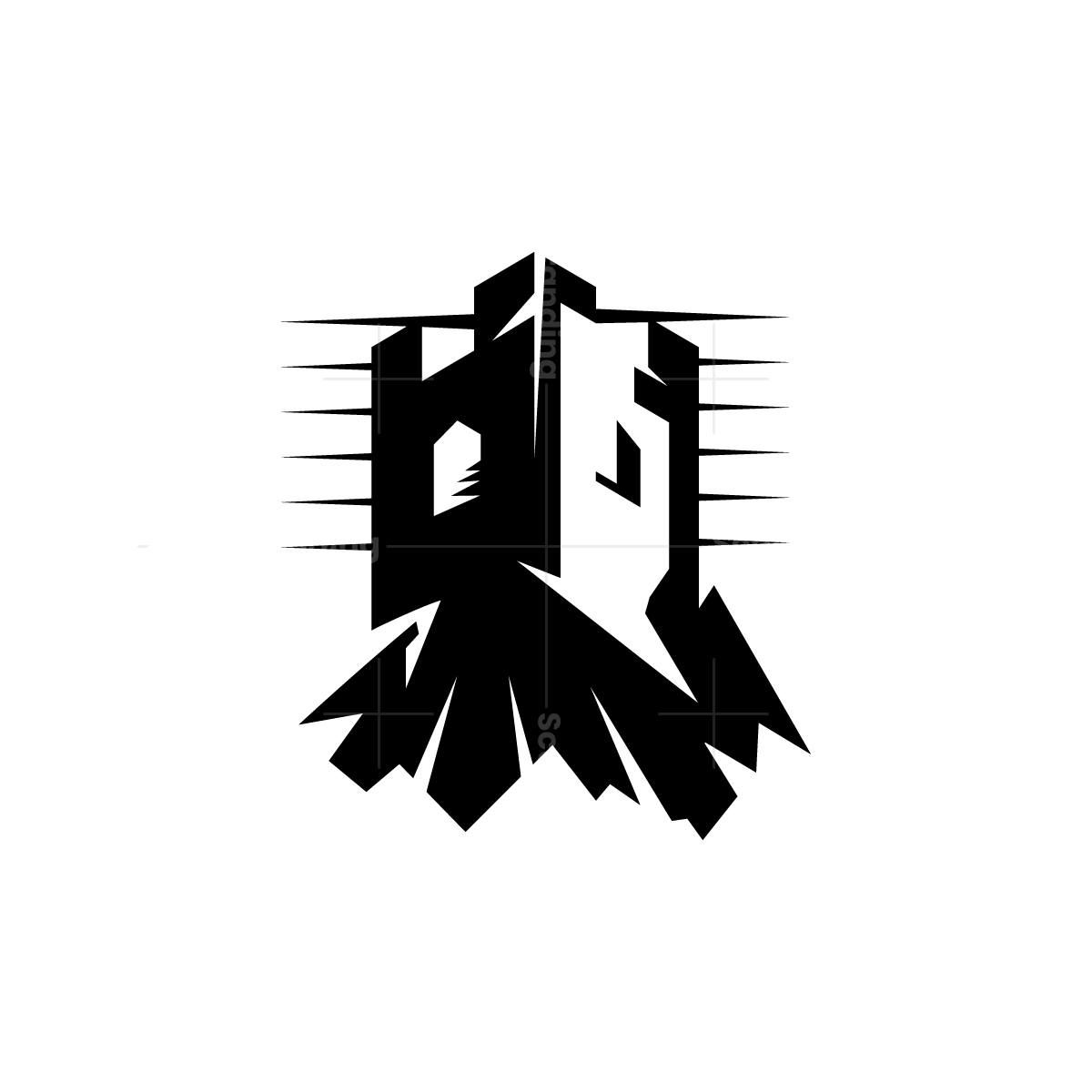 Rock Fort Logo Black Castle Logo | Scalebranding