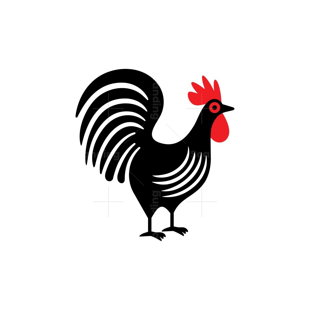Red And Black Rooster Logo Rooster Logo Vector Images | Depositphotos