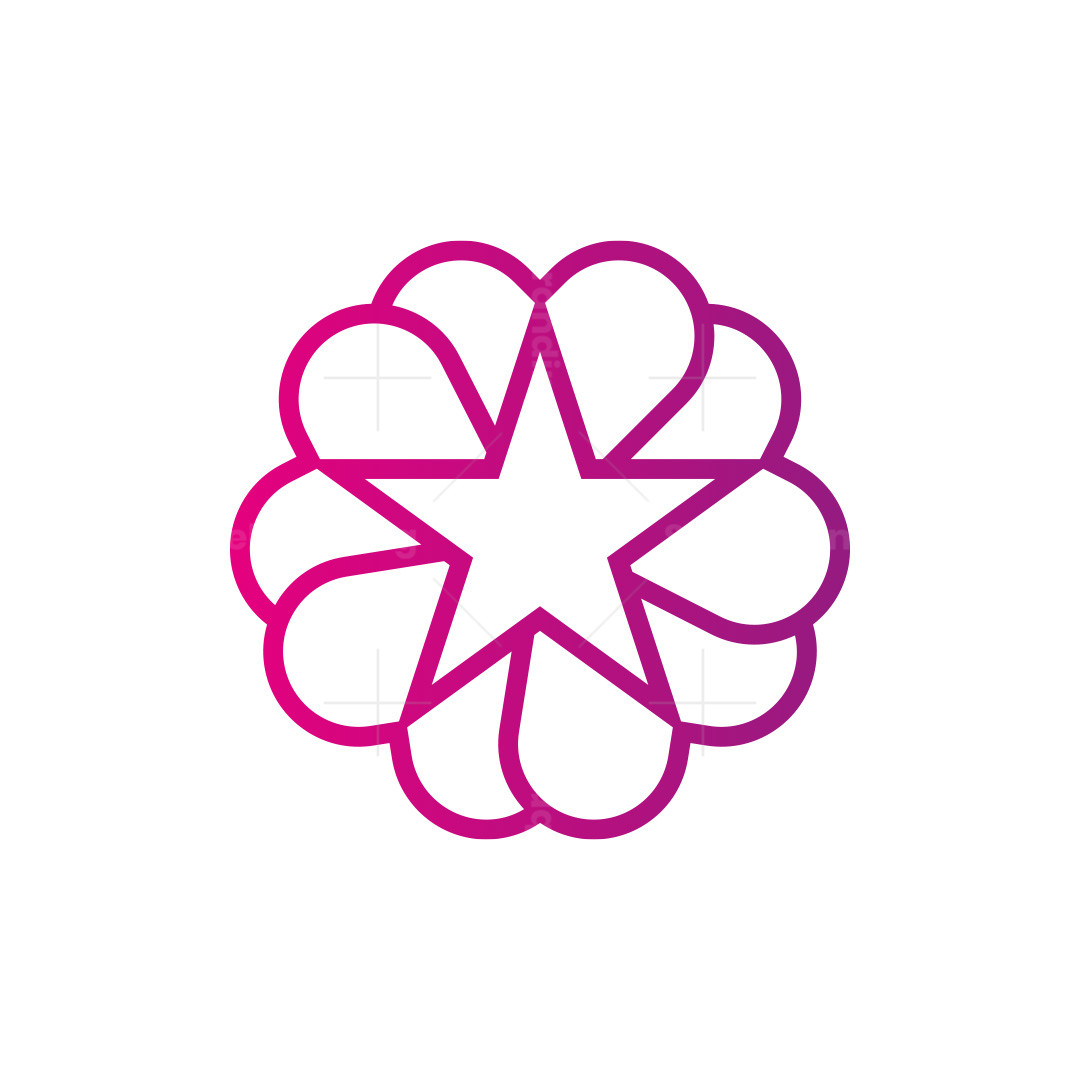 Rose Hearts with Star Logo | Scalebranding