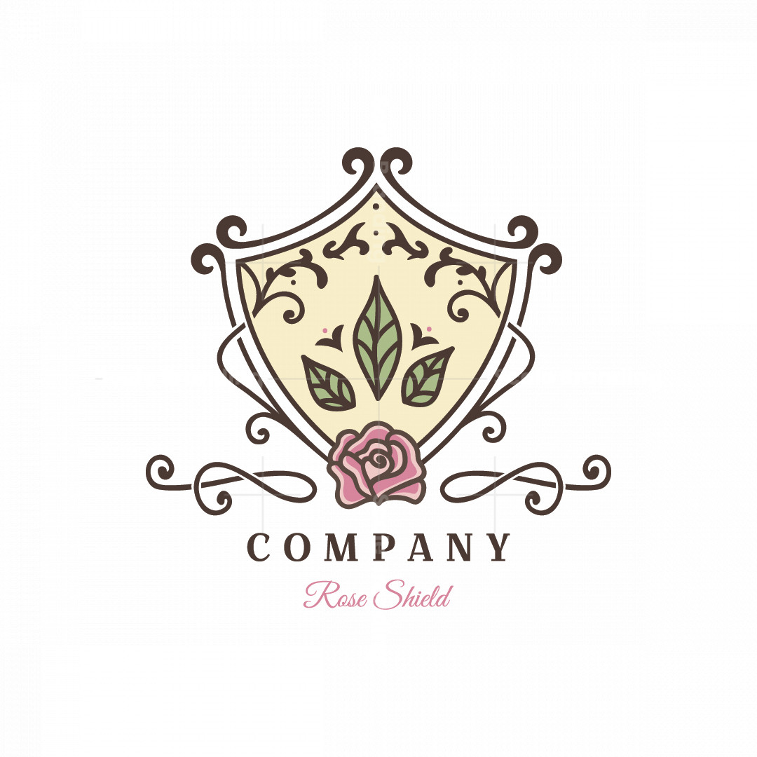 Rose Shield Symbol Logo | Scalebranding