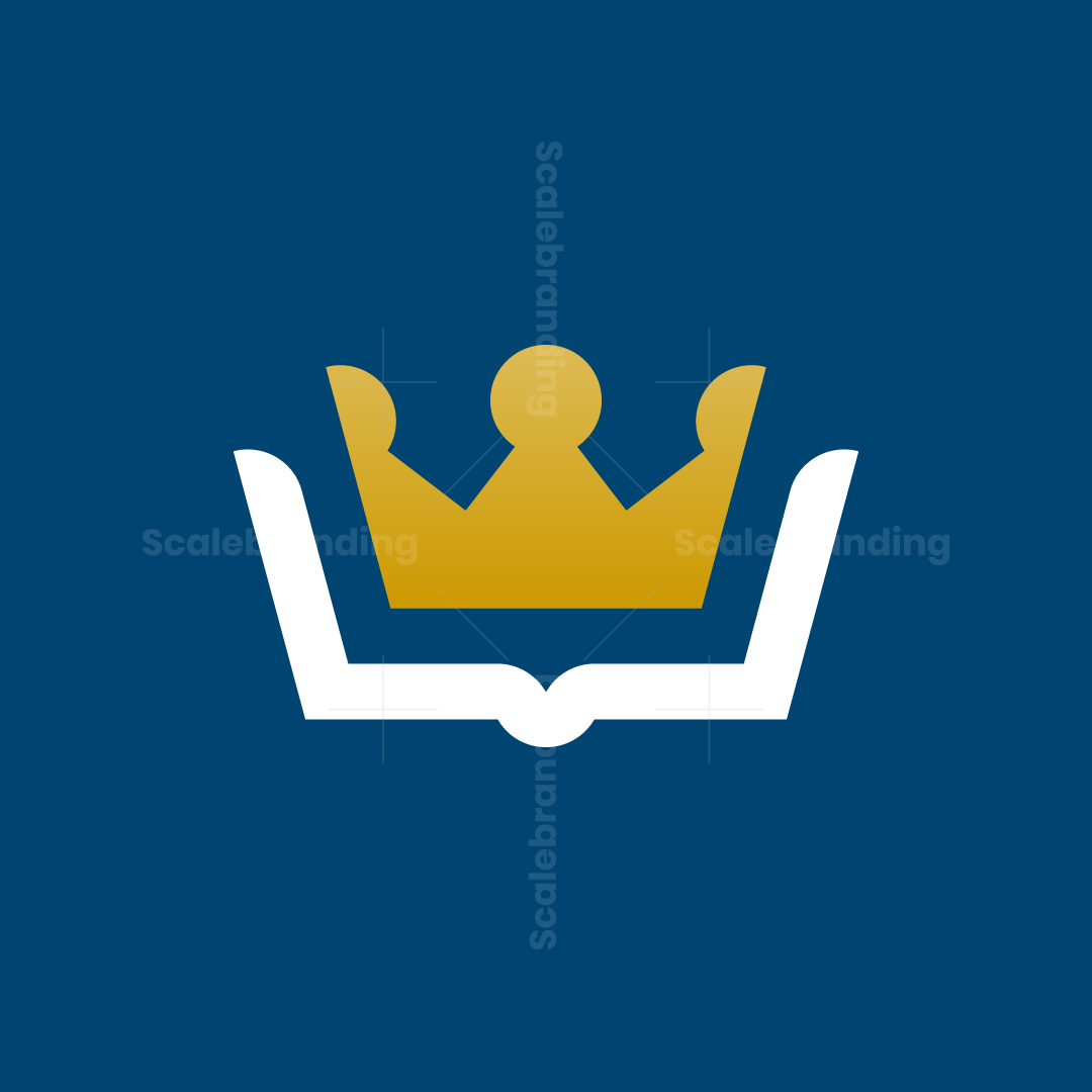 Simple luxury royal crown book logo | Scalebranding