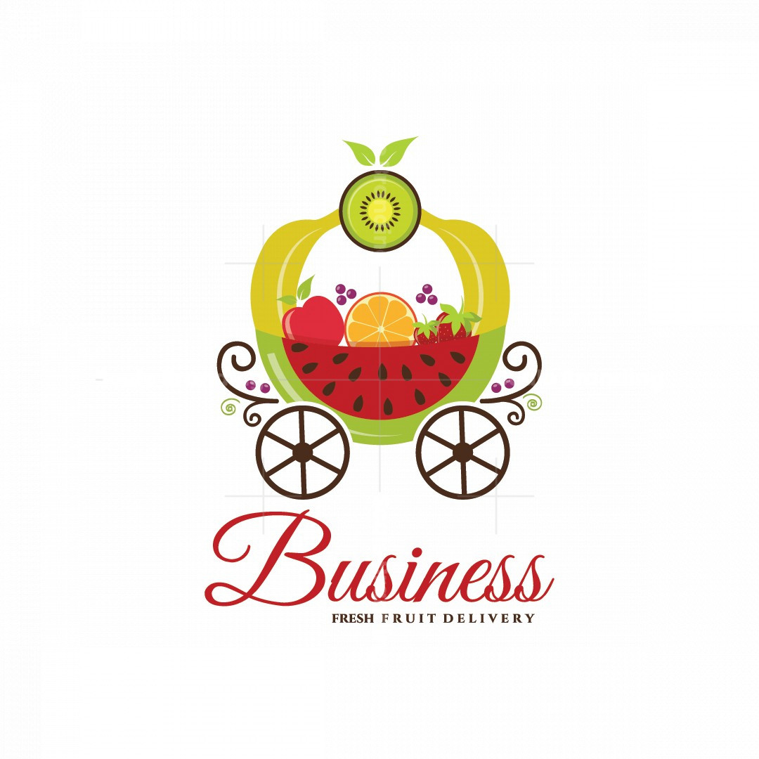 Royal Fruits Home Delivery Pictorial Logo | Scalebranding