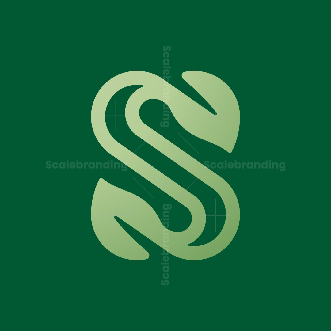 S In Leaves Logo Hands Leaf Logo — Stock Vector © Magagraphics