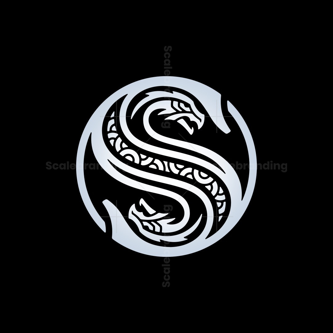 S Silver Circle Dragon Logo | Scalebranding