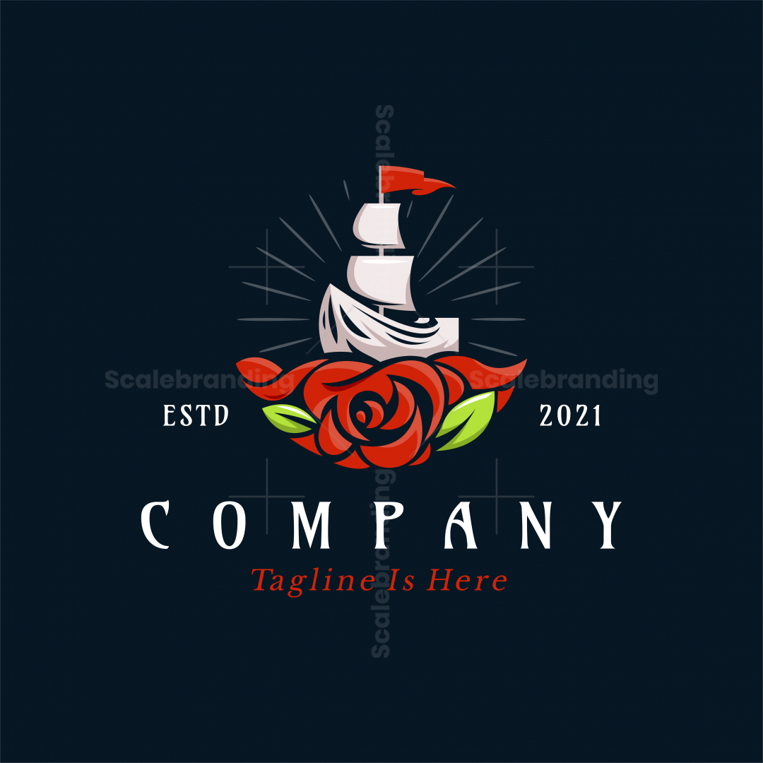 Sail Boat Rose Logo | Scalebranding
