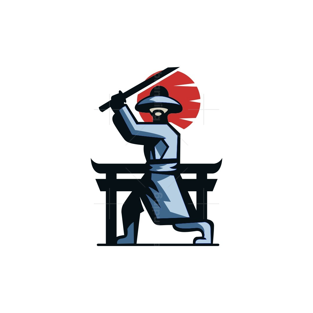 Samurai Sword Man Logo | Scalebranding