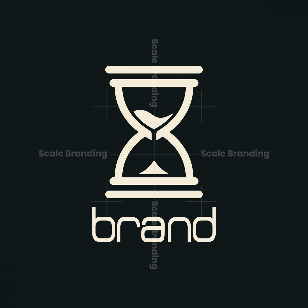 Sand Timer Logo Clock And Hourglass, Sand Clock Icon Isolated On White