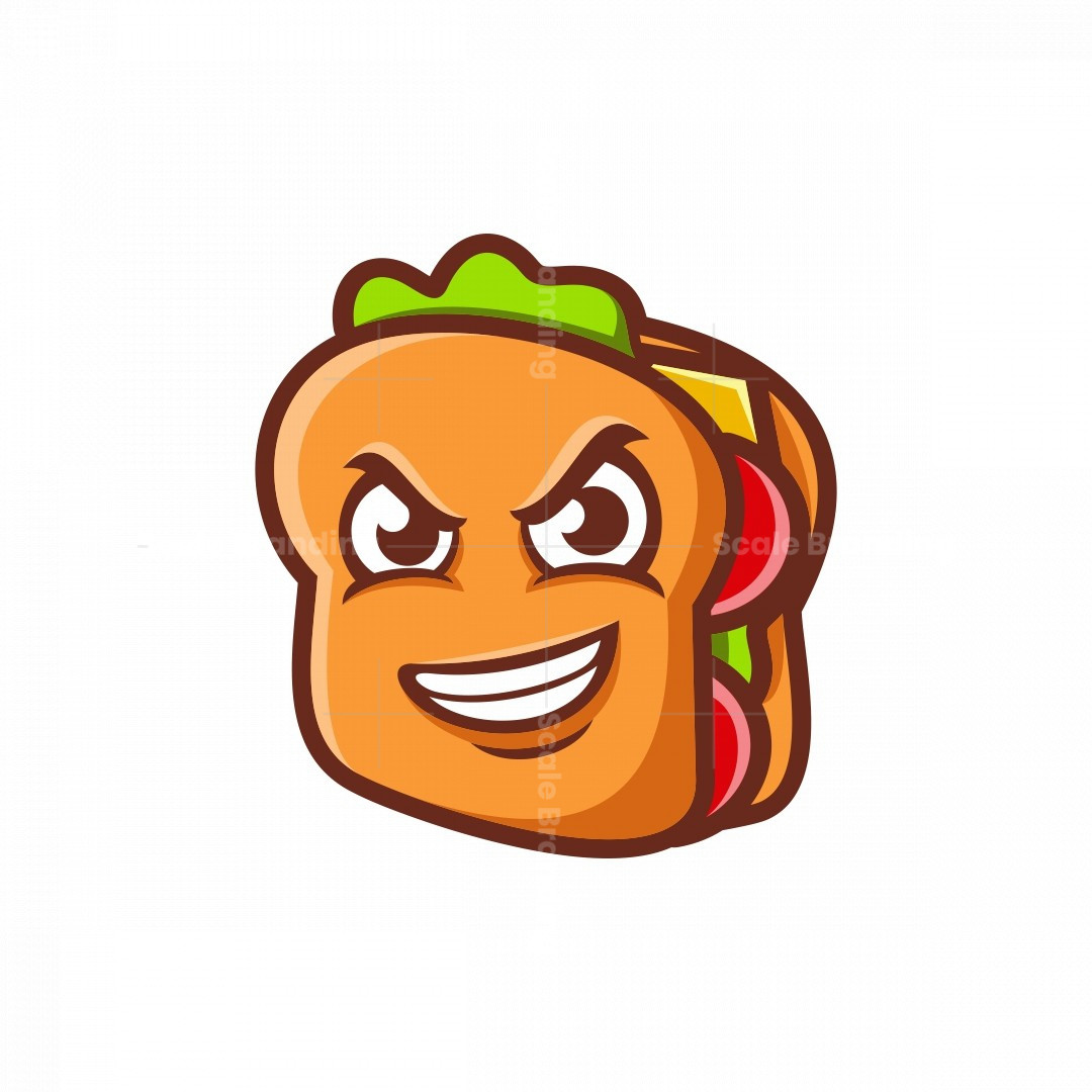 Sandwich Mascot Vector Logo | Scalebranding