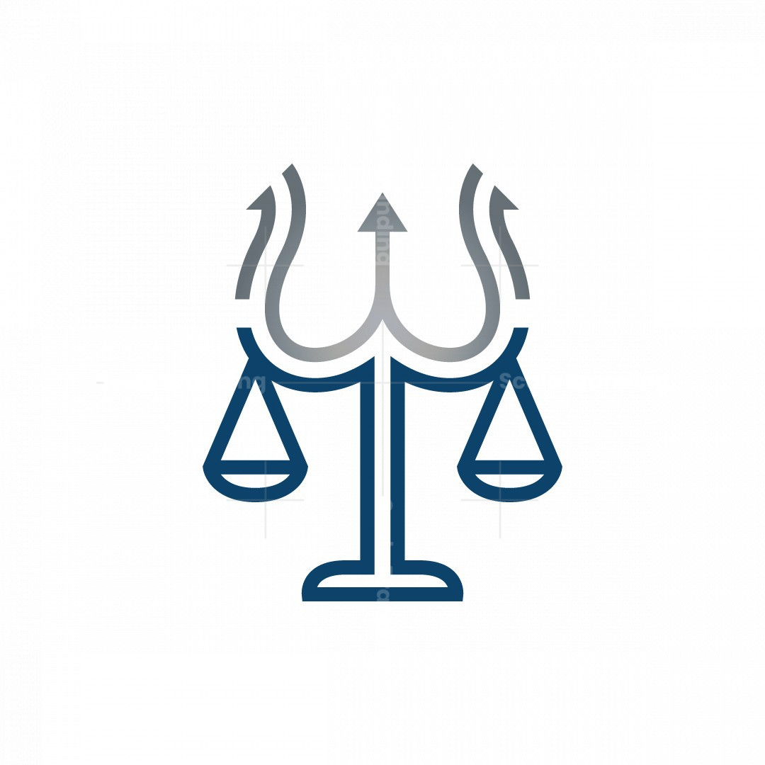 Scale of Justice Trident Logo | Scalebranding