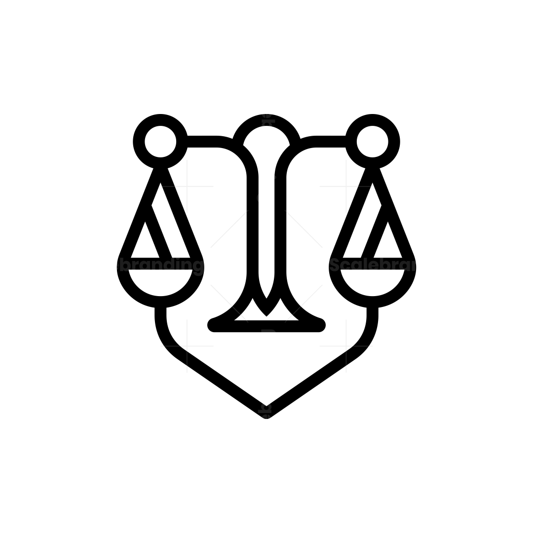 Luxury Golden Scale And Shield Logo | Scalebranding