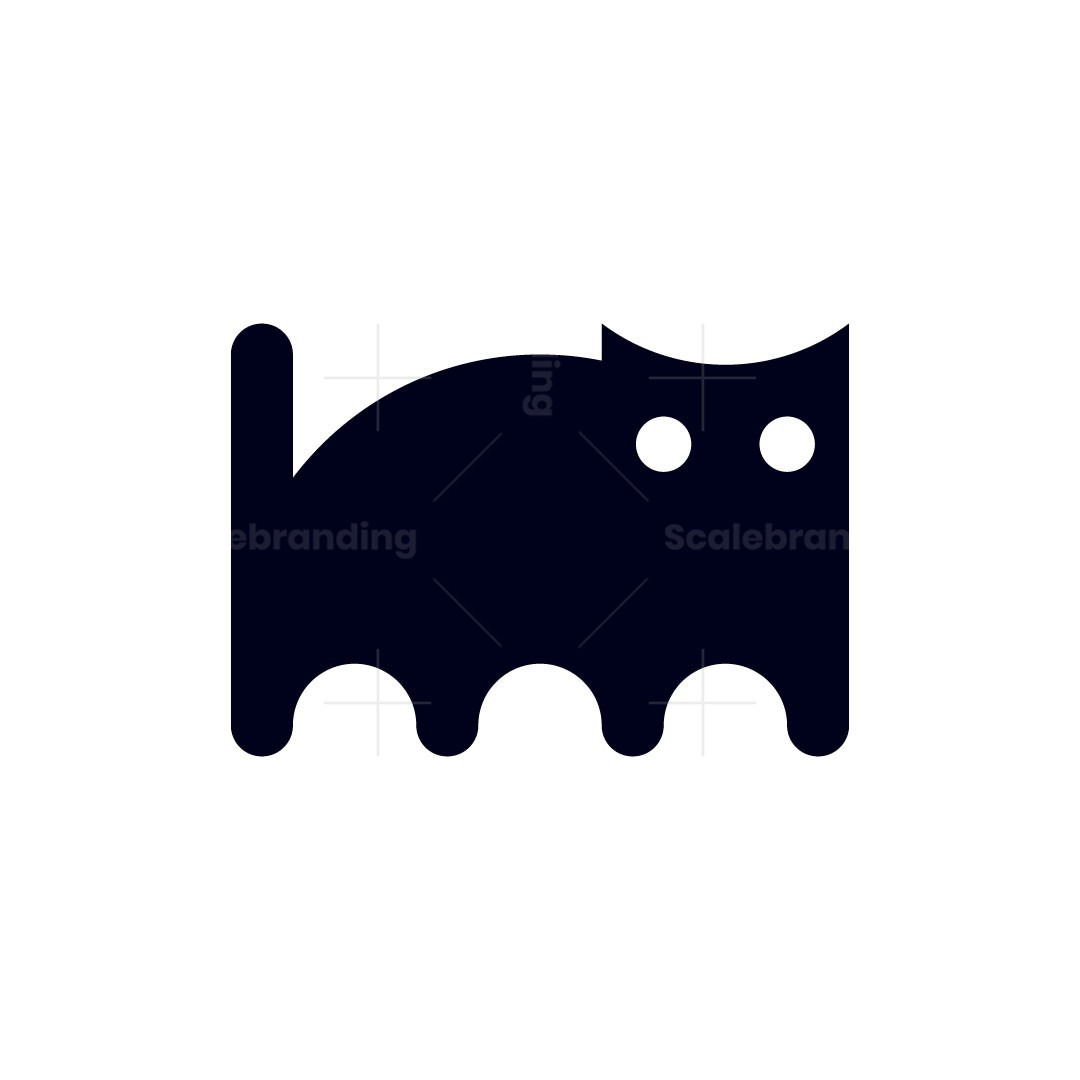 Scared Black Cat Logo | Scalebranding