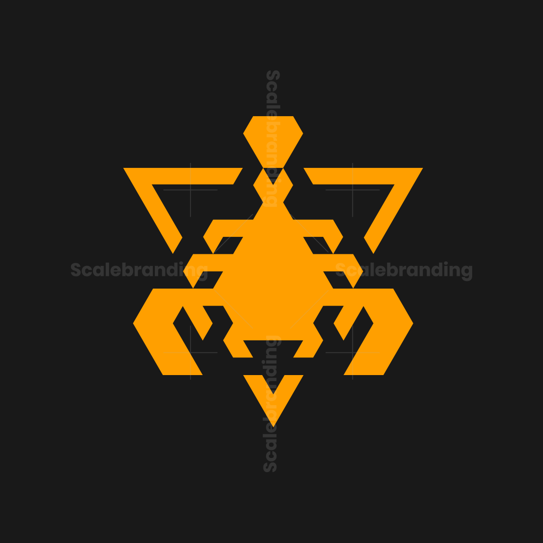 Scorpio Modern Geometric Scorpion Triangle logo | Scalebranding