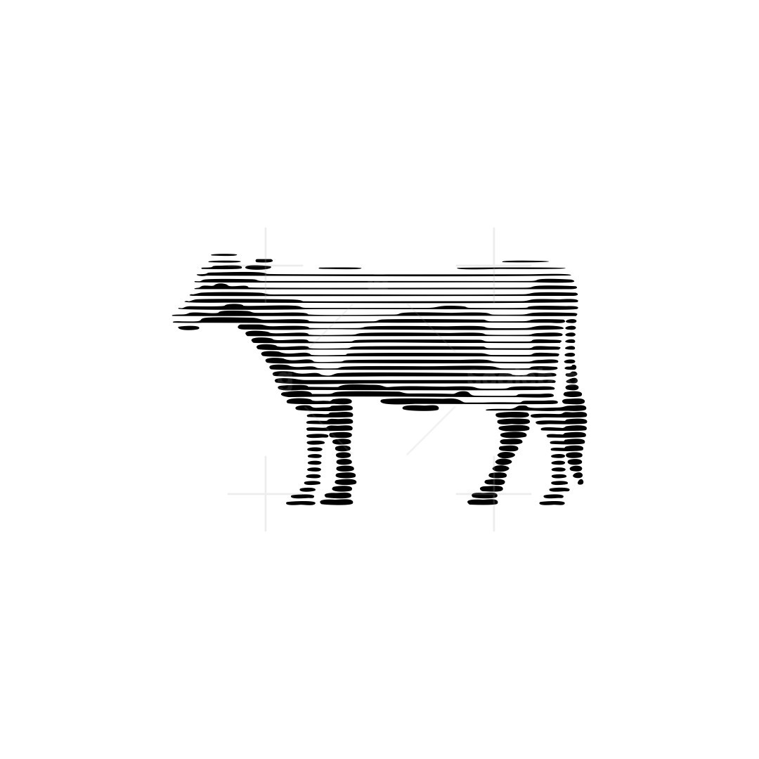 Scratchboard Cow Logo | Scalebranding