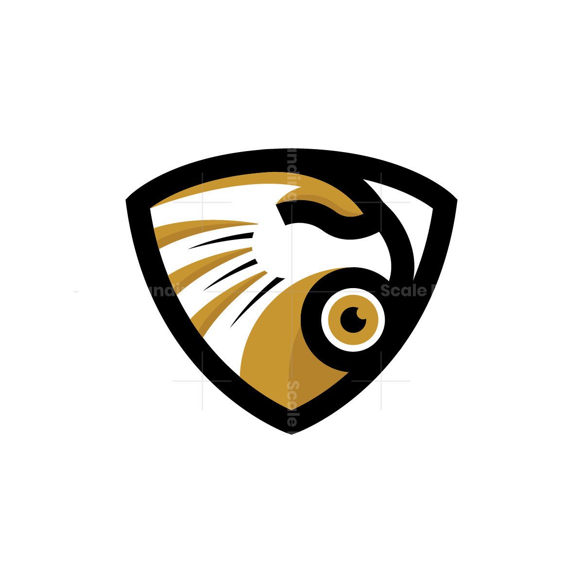 Security Golden Eagle Logo Surveillance Shield Eagle Logo | Scalebranding