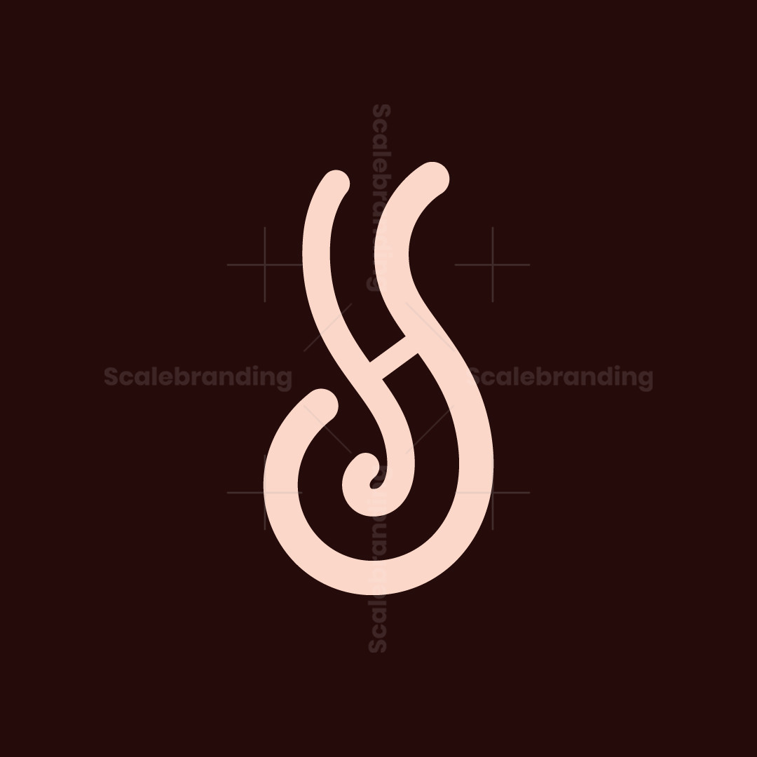 SH monogram letter logo | Scalebranding