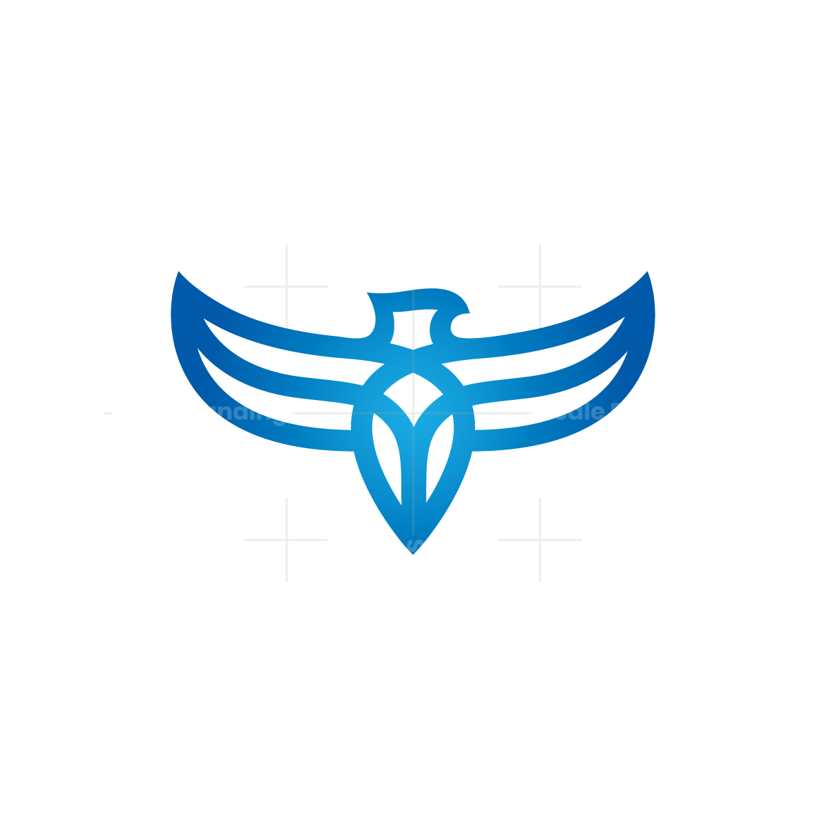 Blue Eagle Crest Logo Blue Eagle Emblem Stock Vector By ©igordudas
