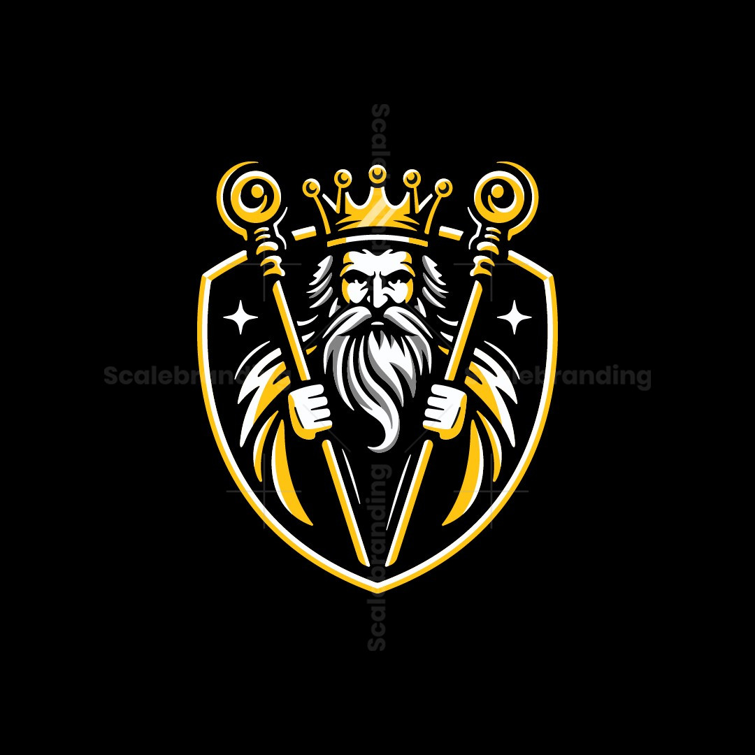 Shield King Logo Wise Golden King Logo | Scalebranding