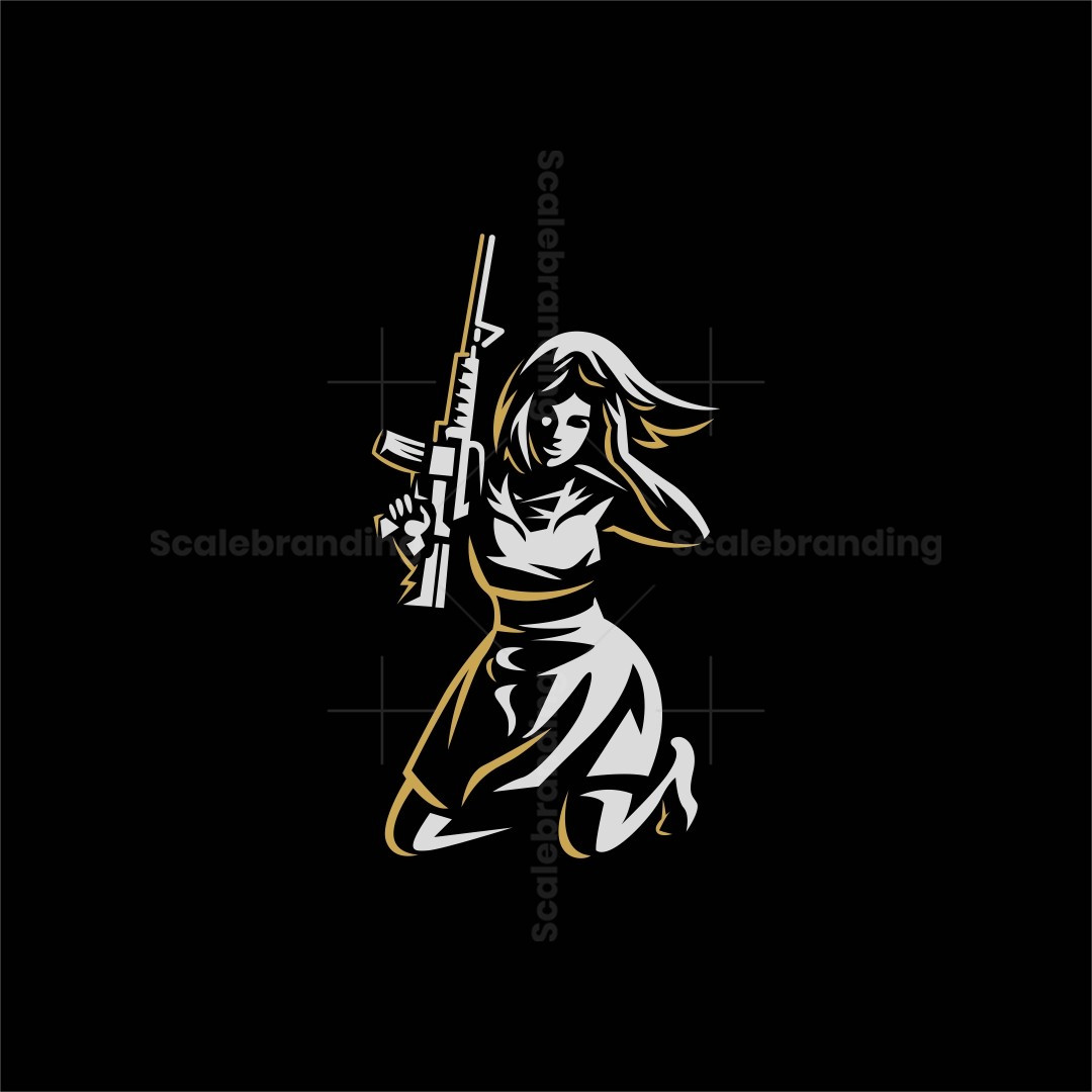 Shooter Girl Gun Logo | Scalebranding