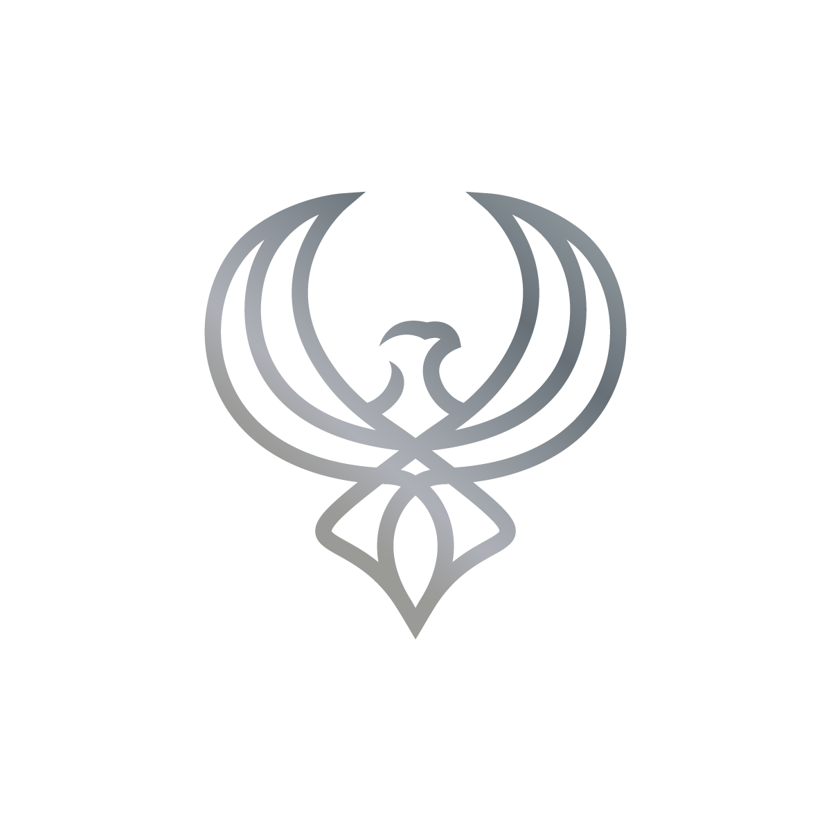 Simple Phoenix or Eagle Logo Silver Phoenix Logo | Scalebranding