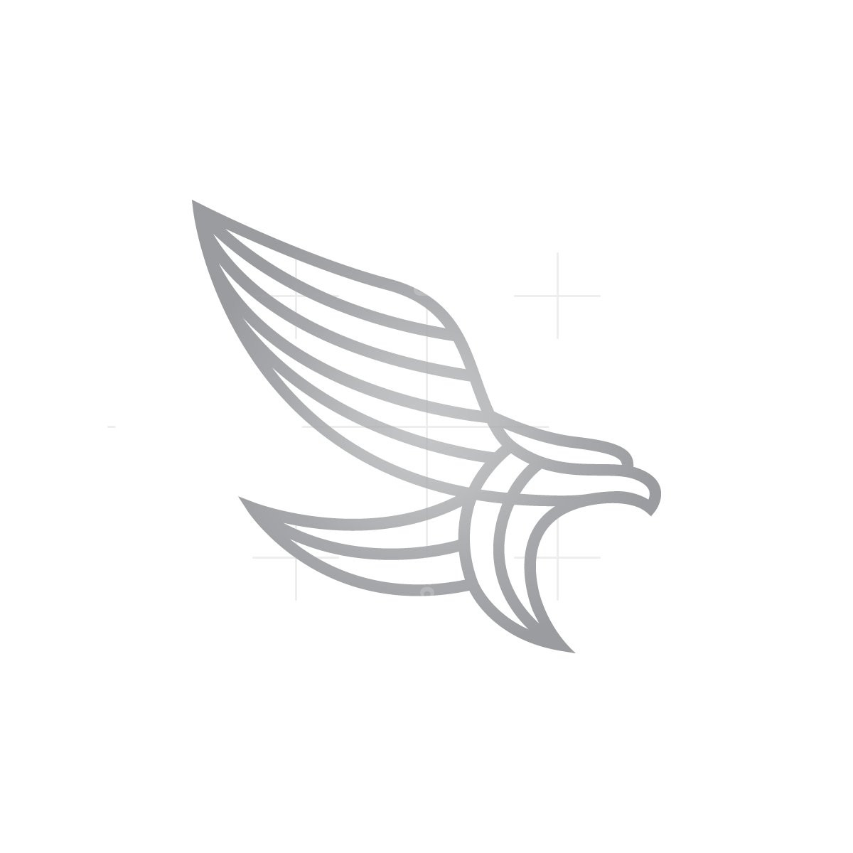 Silver Flying Eagle Logo | Scalebranding
