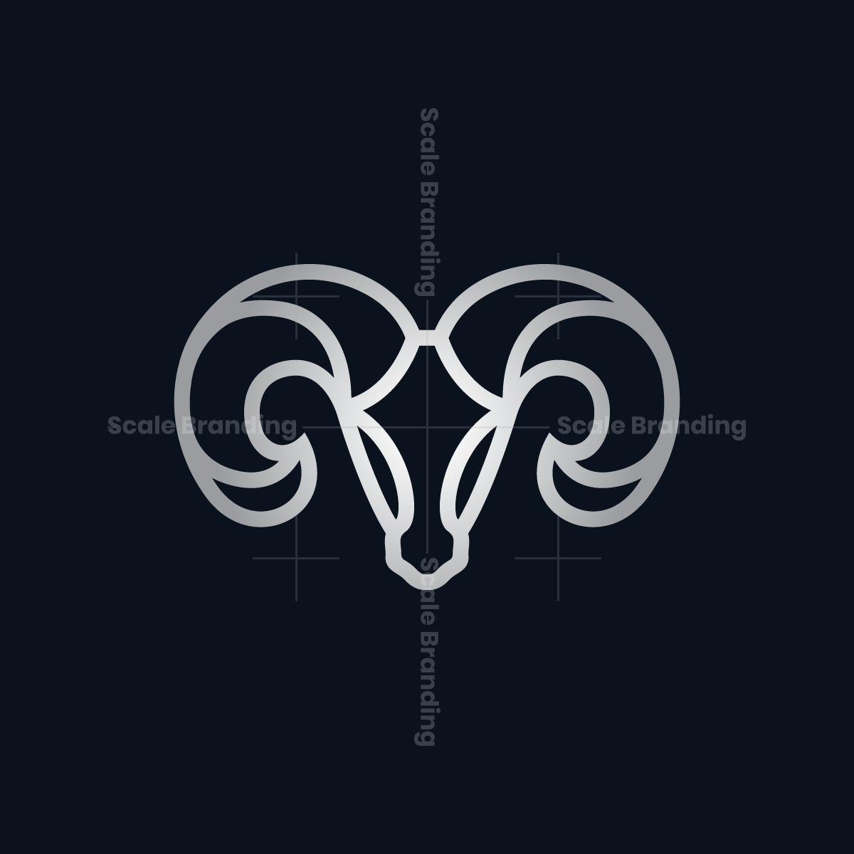 Silver Ram Head Logo | Scalebranding