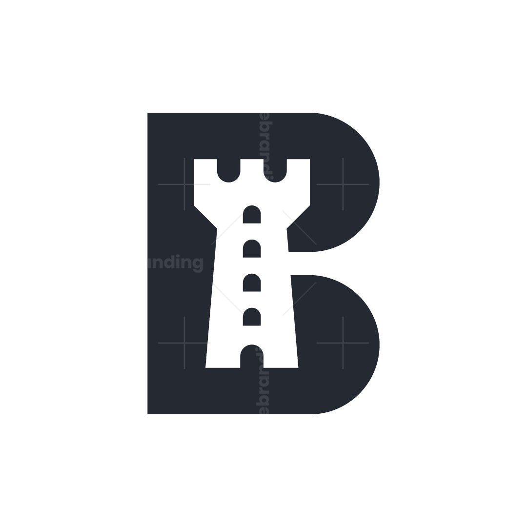 simple B castle logo | Scalebranding