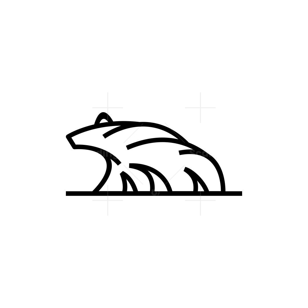 Simple Bear Line Logo | Scalebranding