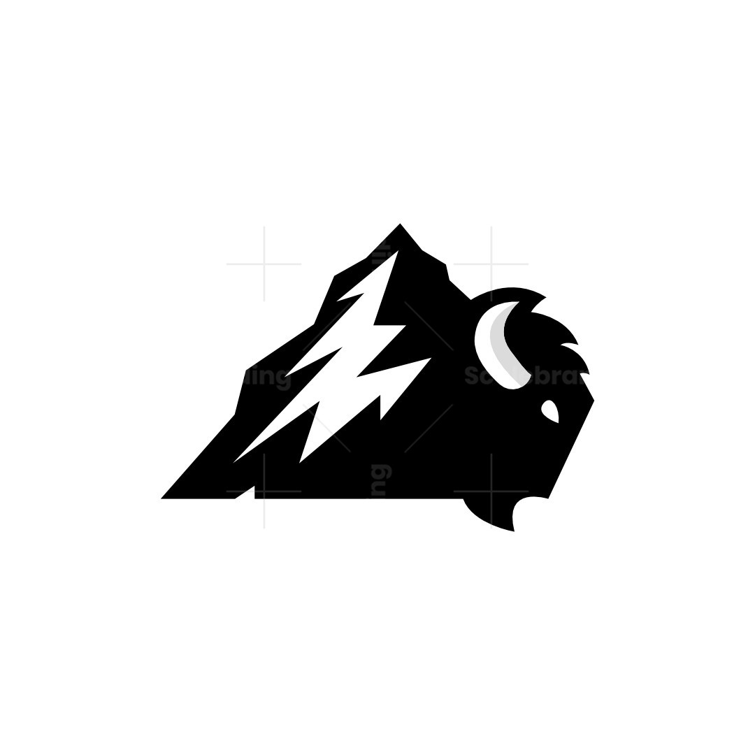 Simple Bison mountain logo | Scalebranding