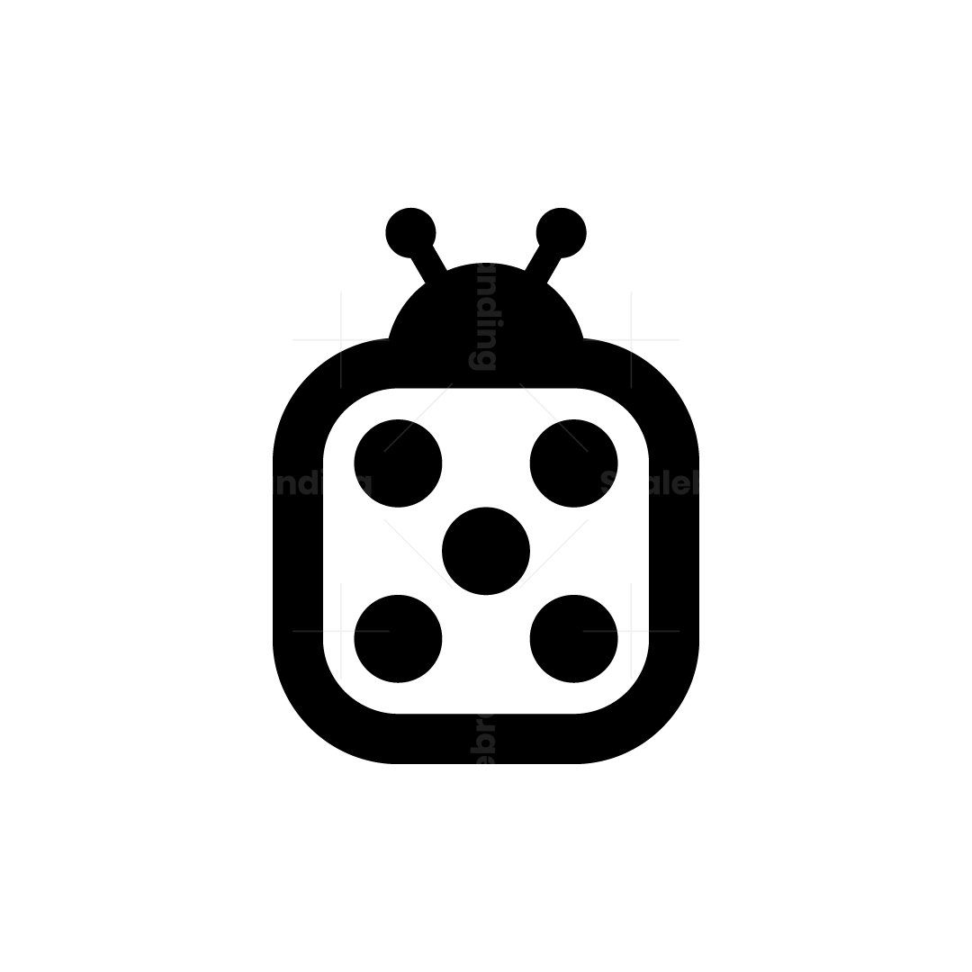 Simple playful game dice bug gambling logo | Scalebranding