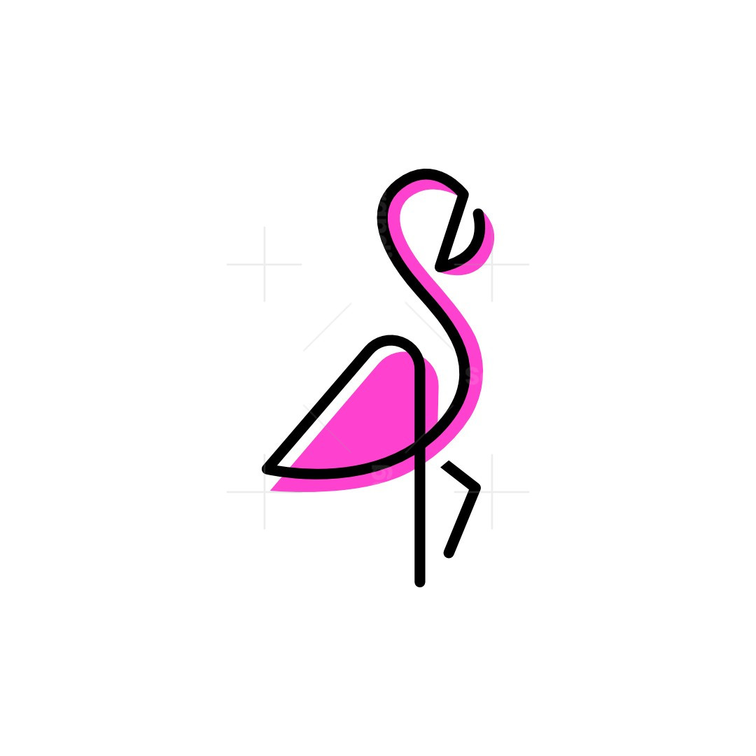 Simple Flamingo Logo | Scalebranding