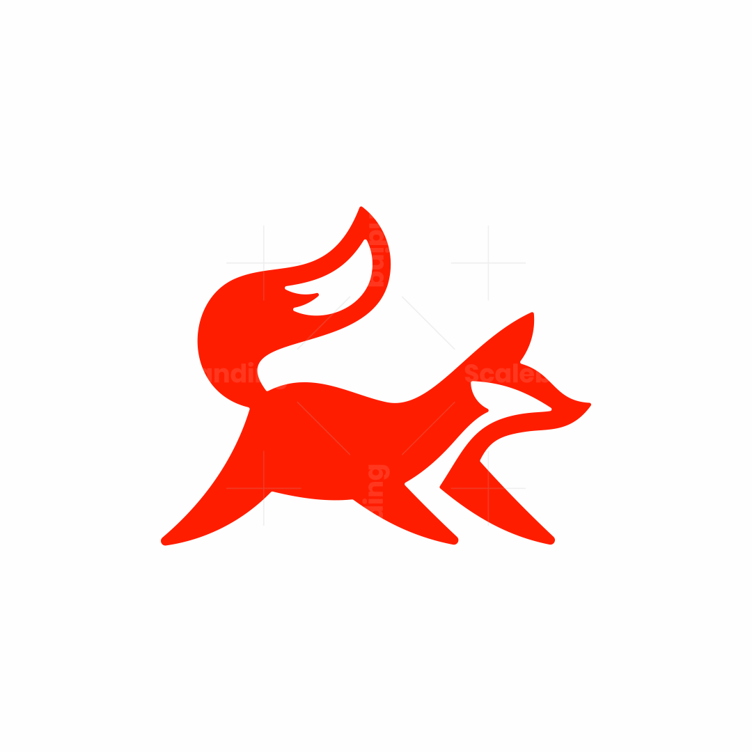 Simple Fox Mascot Strength Logo | Scalebranding