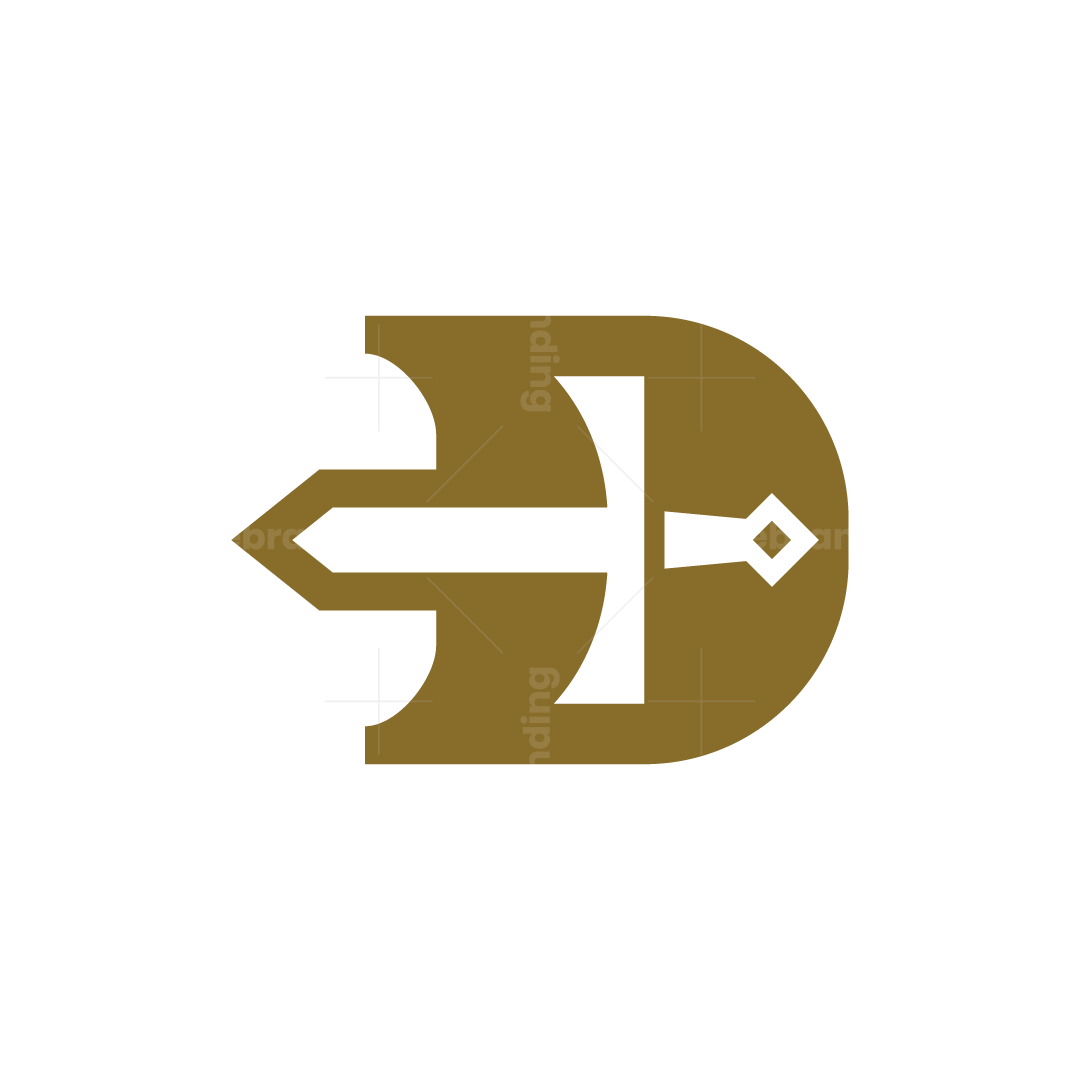 Simple Letter D Sword Logo | Scalebranding