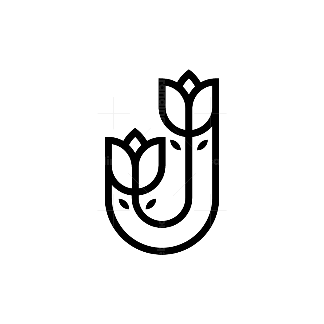 Simple Letter J With Flower Logo | Scalebranding