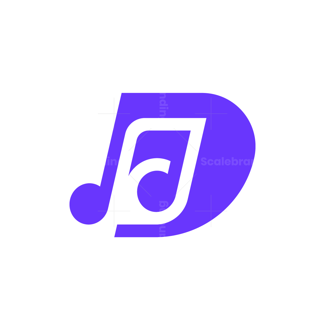 Simple Modern Letter N Music Note Logo | Scalebranding