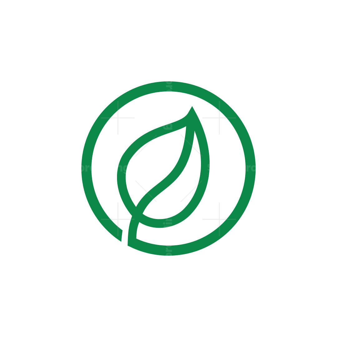 Simple O Leaf Logo | Scalebranding