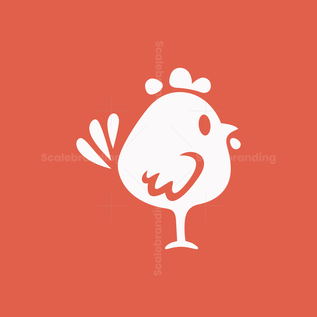 Lovely Simple Rooster Shape Logo | Scalebranding