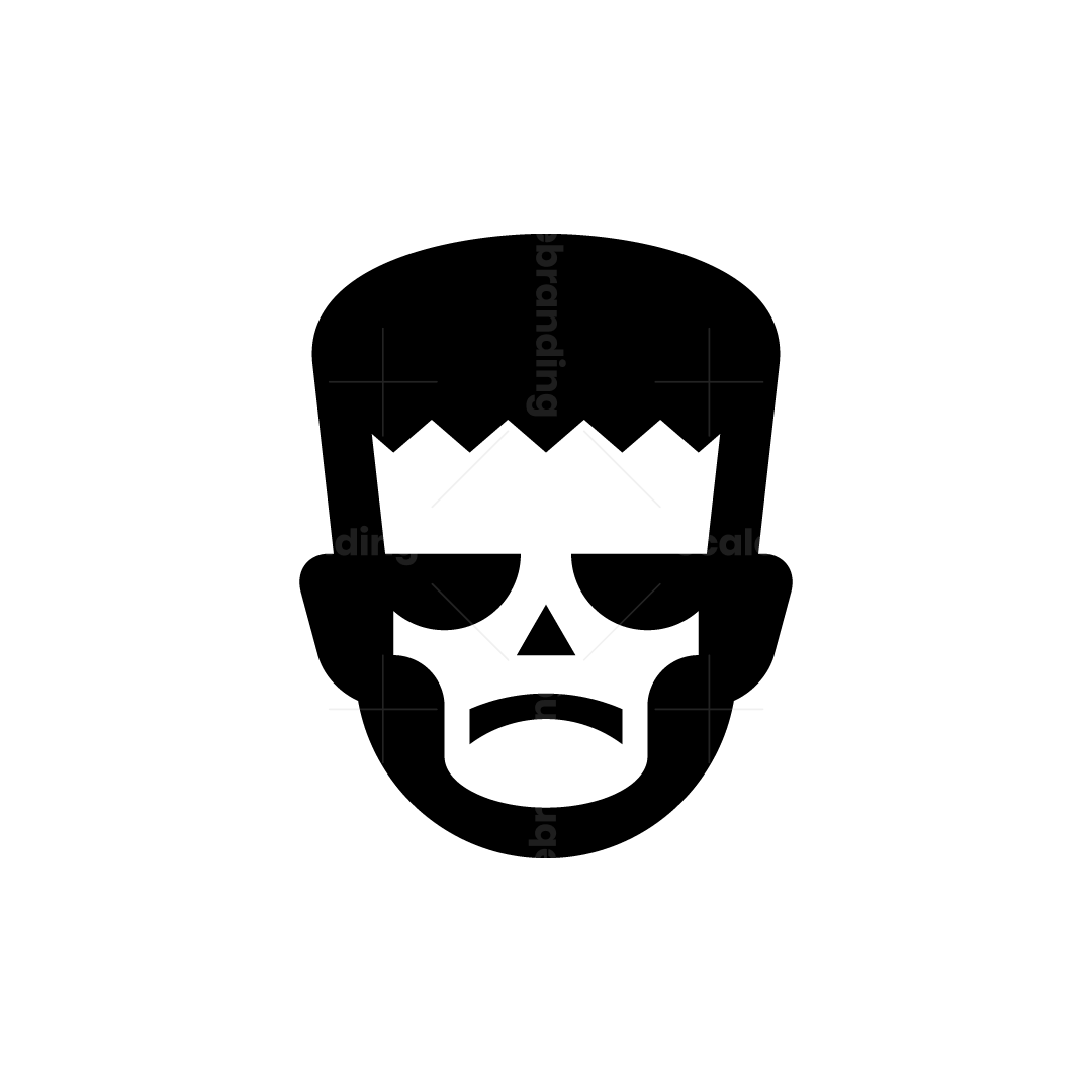 Simple mascot grunge black dark horror skull monster logo | Scalebranding