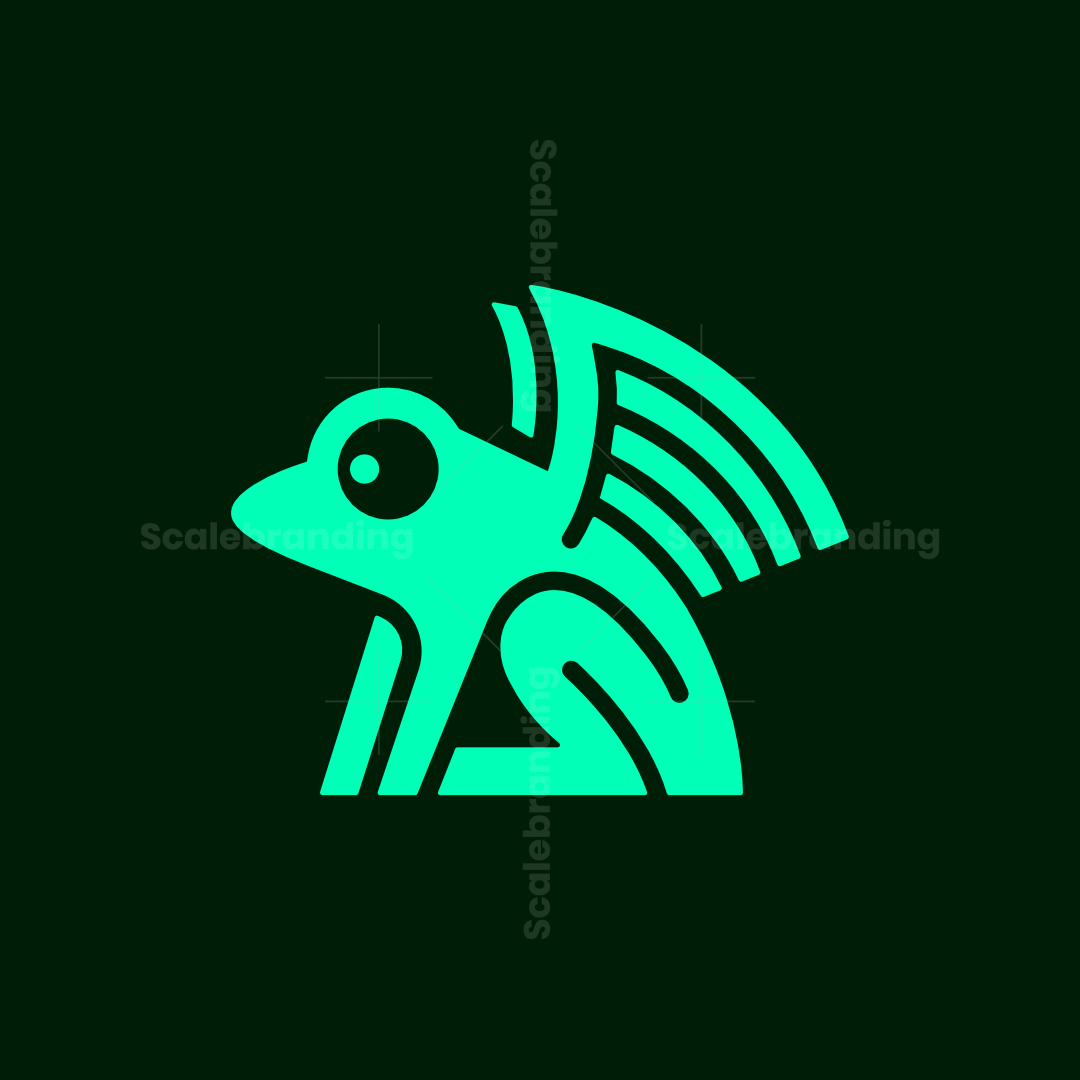 Simplified winged frog modern logo | Scalebranding