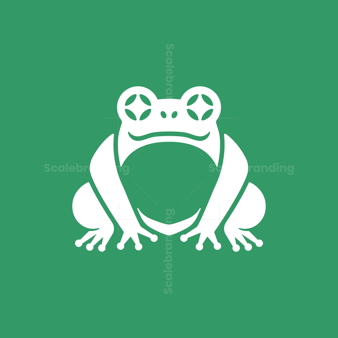 Iconic Sitting Big Frog Logo | Scalebranding