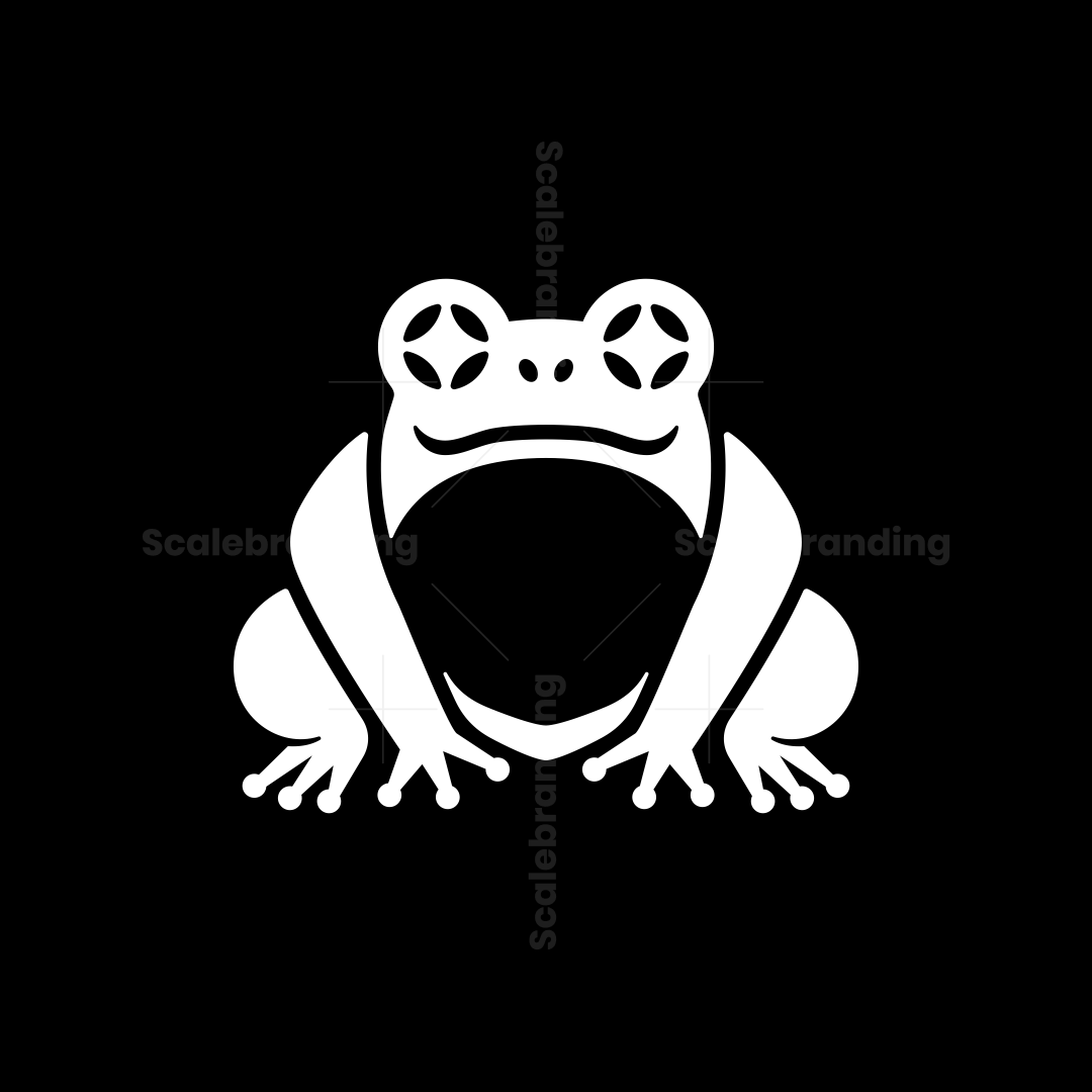 Iconic Sitting Big Frog Logo | Scalebranding