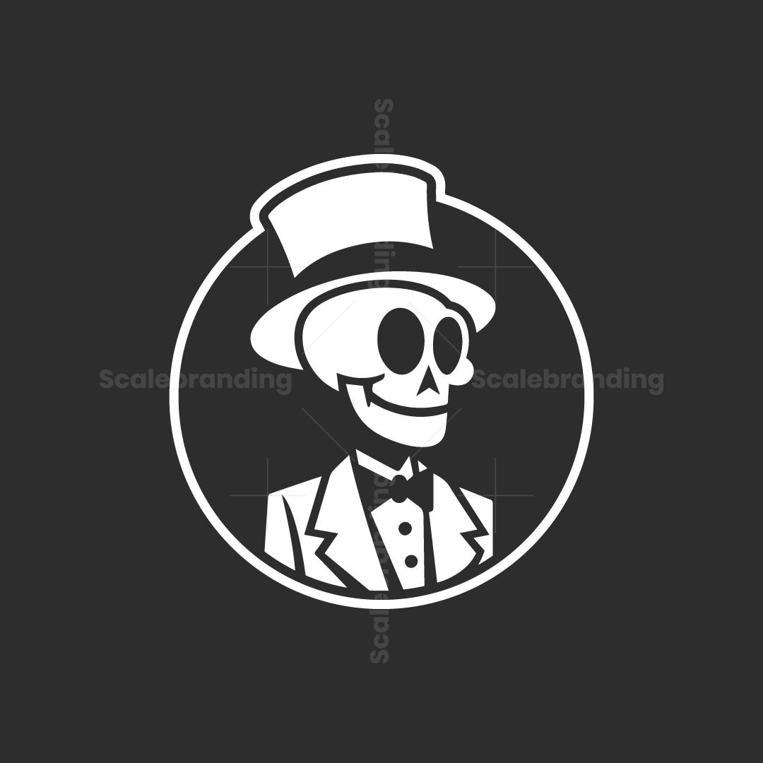 Bowtie Skeleton Gentle Man Logo | Scalebranding