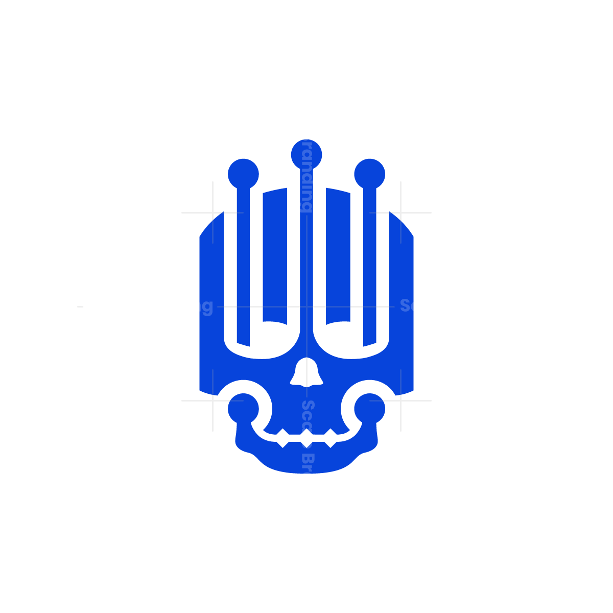 Skeleton Head Logo Technology Skull Logo | Scalebranding