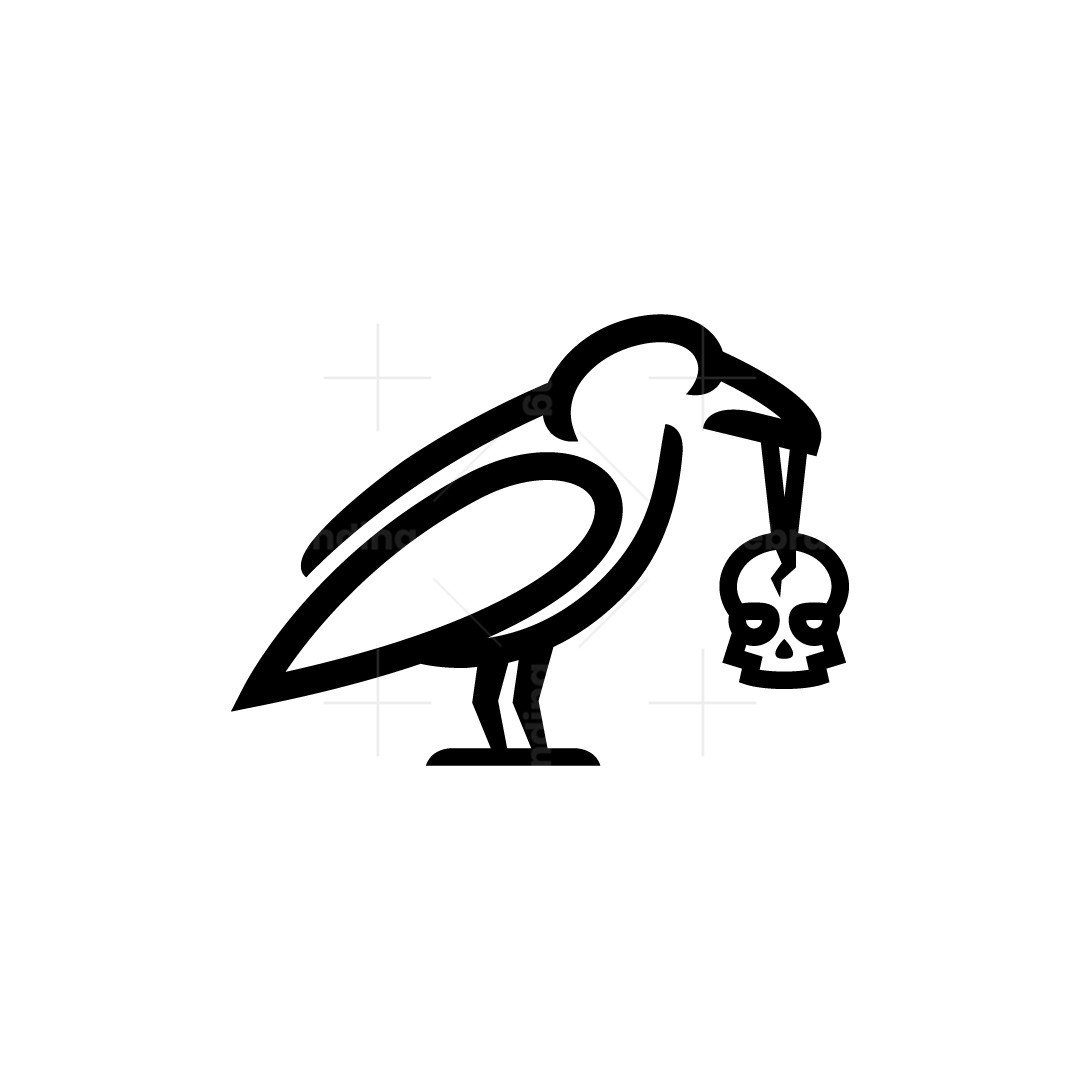 Black Crow Logo Skull and Crow Logo | Scalebranding