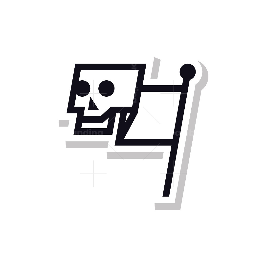 Skull Flag Line Logo | Scalebranding