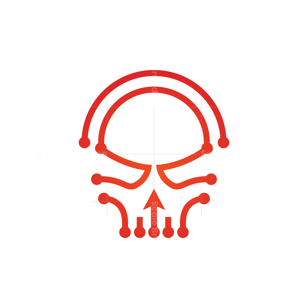 Skull Logo Technology Skull Logo Skeleton Head Logo | Scalebranding
