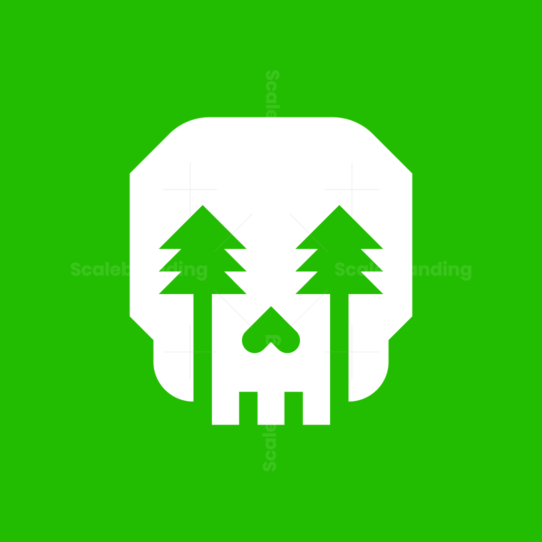 skull pine tree mark logo | Scalebranding