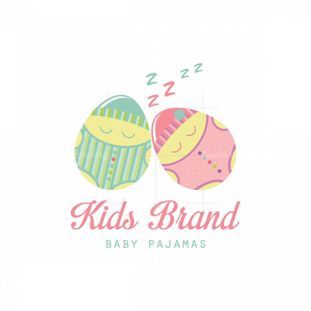 Sleeping Eggs Baby Pajamas Character Logo | Scalebranding