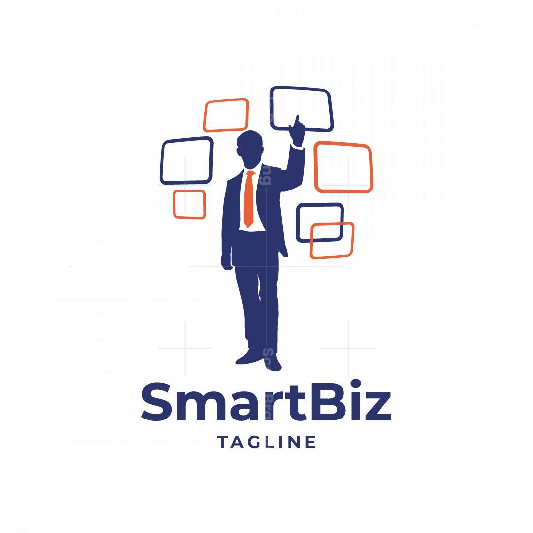Smart Biz Financial Businessman Logo | Scalebranding