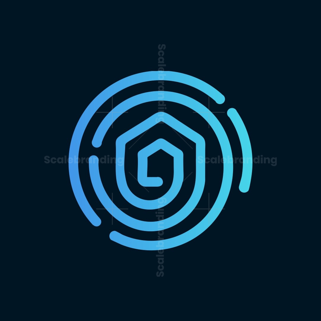 Smart Home Fingerprint Logo | Scalebranding